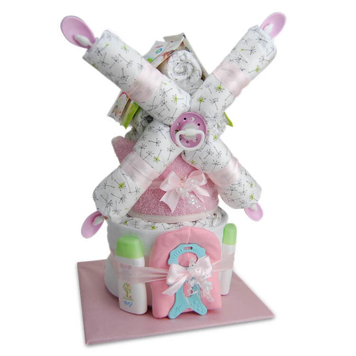 Windeltorte für Mädchen online bestellen | WINDELTORTE.com©